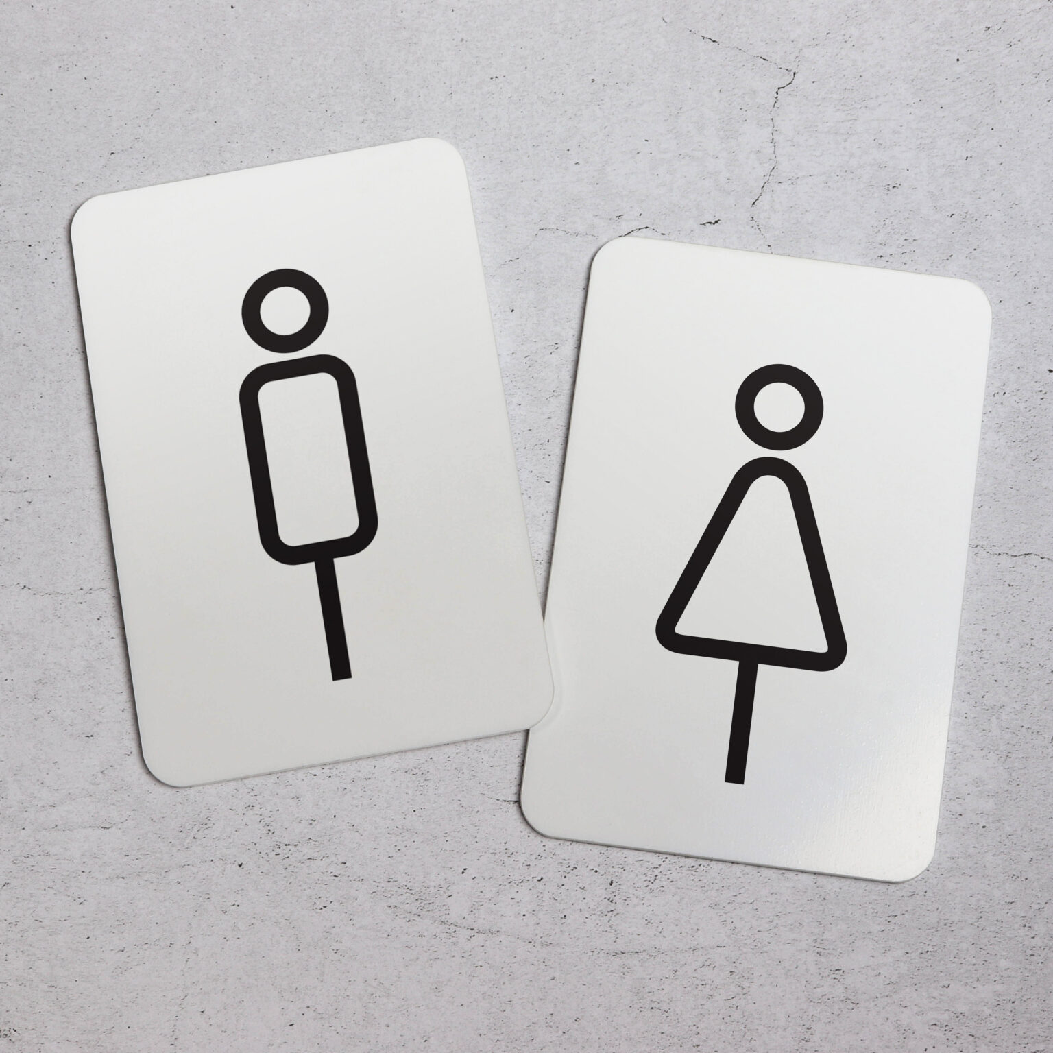 Male and Female Outline Toilet Signs - Acrylic - Way Signage