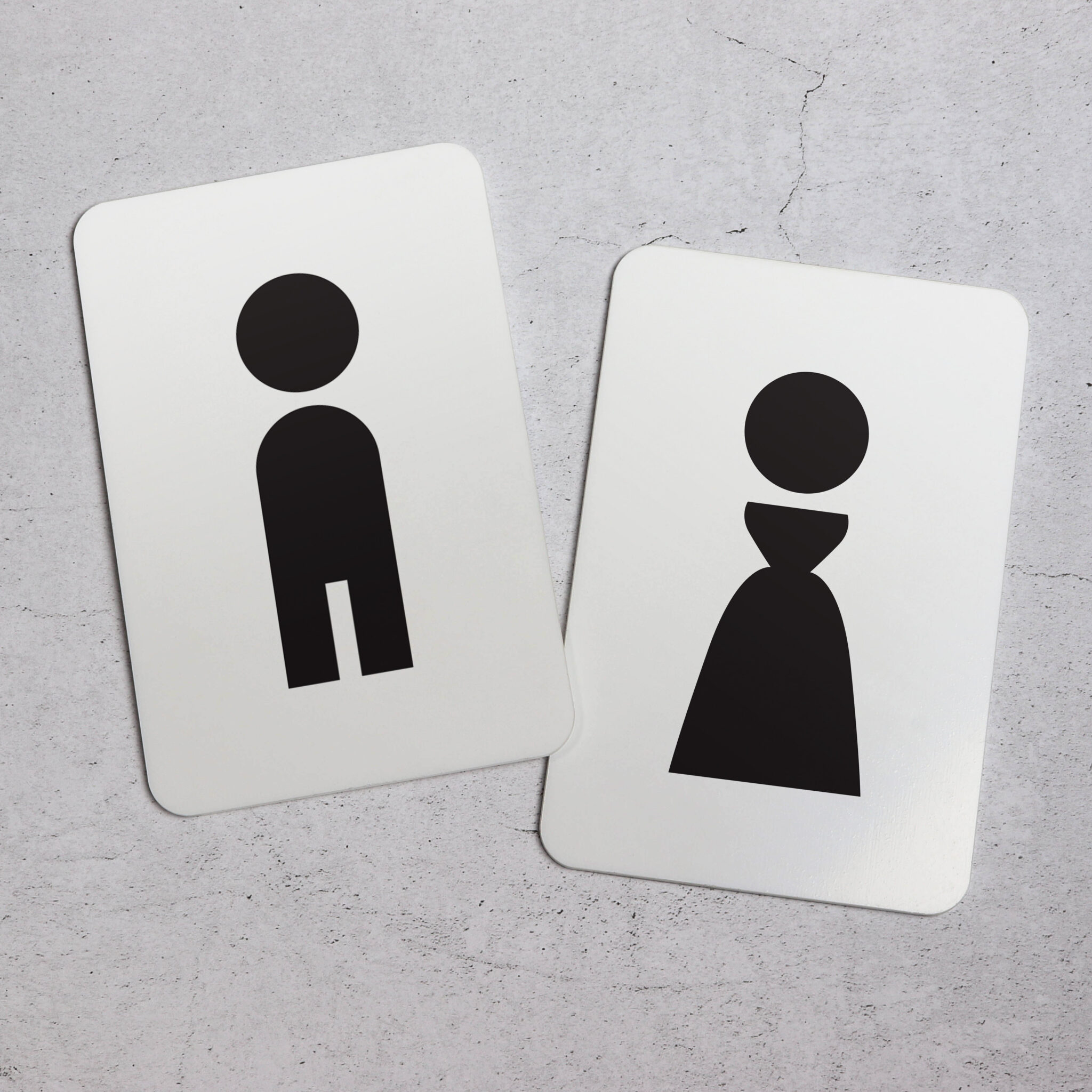 Male and Female Silhouette Toilet Signs - Acrylic - Way Signage